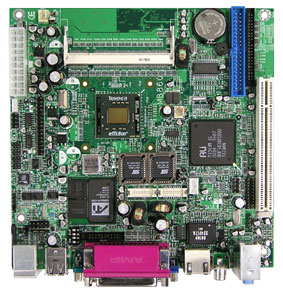 Evaluierungsboard für Transmetas Efficeon-Prozessor